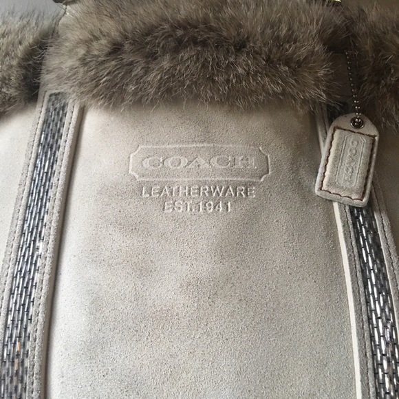 Coach | Bags | Vintage Coach Elegant Suede Purse W Argentinian Fox Trim ...